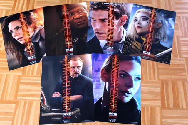 6 POSTER MISSION Impossible 7 Dead Reckoning Teil 1 30cm x 42cm MI 7 ...