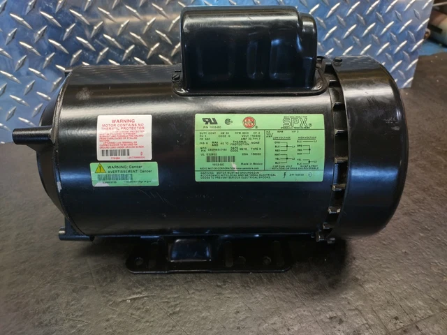 SPX STONE/FENNER, AC Motor,KMC17,1633-BC,2HP,3450 RPM,1PH,Lift,Auto ...