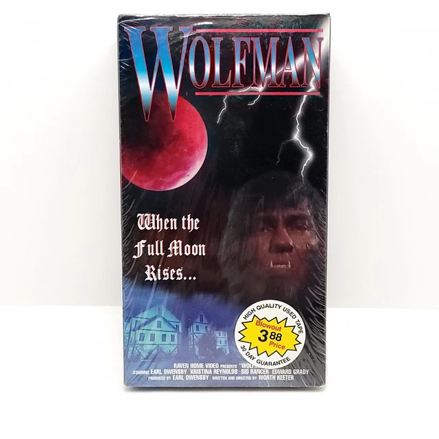 WOLFMAN VHS WHEN The Full Moon Rises 1979 1995 Vintage 70s Horror £13. ...
