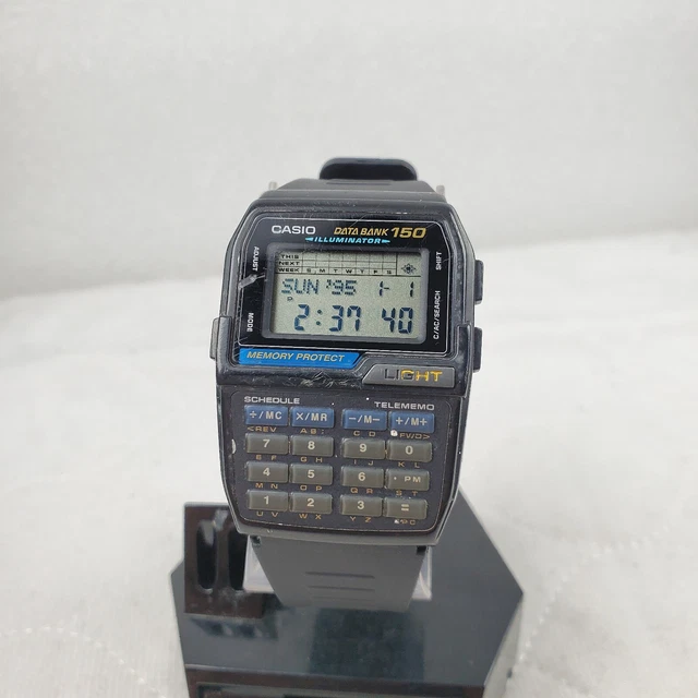 RARE VINTAGE CASIO Databank 150 Calculator Dbc-150 Men's Watch New ...