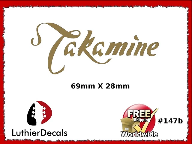 TAKAMINE GUITAR HEADSTOCK Decal Waterslide Restoration Inlay Logo 147b ...