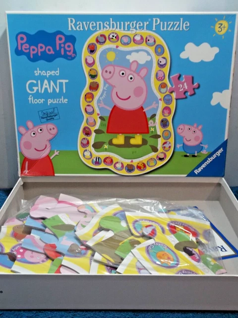 PEPPA PIG - Giant Shaped Floor Puzzle - 24 Piece Ravensburger Jigsaw - Complete £11.11 - PicClick UK