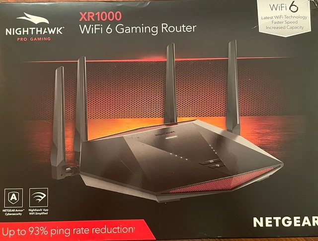 NETGEAR NIGHTHAWK PRO Gaming WiFi 6 Router XR1000 6-Stream AX5400 up to ...