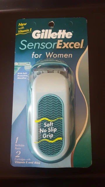 VINTAGE 1998 GILLETTE Sensor Excel for Women Razor 1 Razor/2 Cartridges ...
