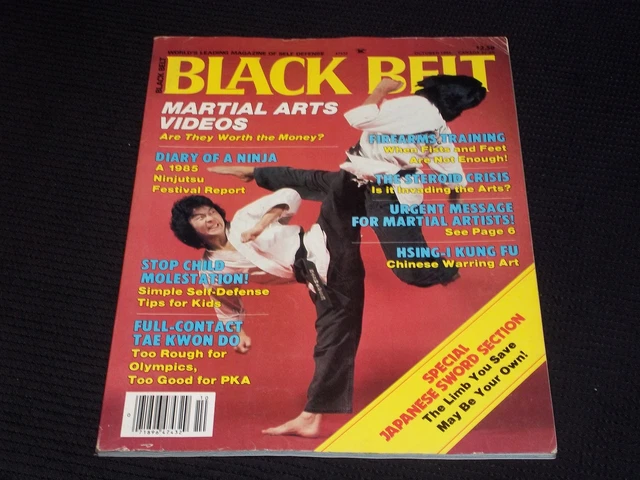 1985 OCTOBER BLACK Belt Magazine - Martial Arts Videos Front Cover - E ...