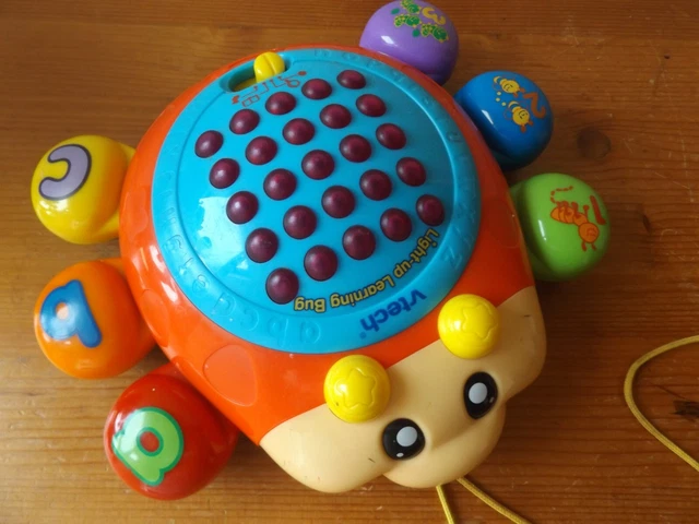 VTECH PULL Along Light-Up Learning Bug With Numbers, Letters, Music And ...