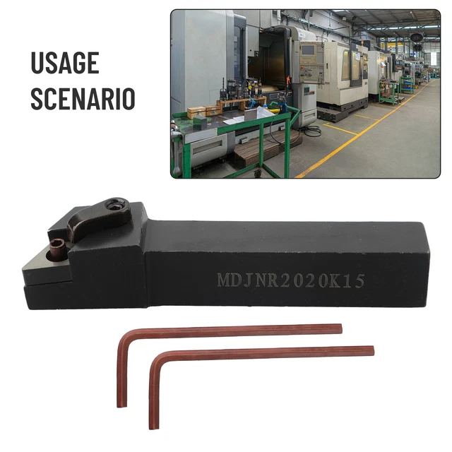 PORTE-OUTIL DE TOURNAGE de tour CNC polyvalent 20 mm MDJNR2020K15 longue durée EUR 34,44 ...