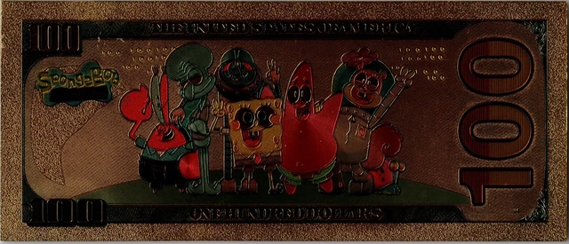 24K GOLD FOIL plated Mr. Krabs spongebob banknote £8.05 - PicClick UK
