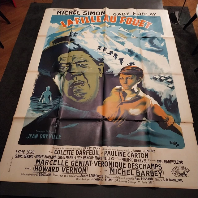 AFFICHE CINÉMA 1952 La fille au Fouet 160/120 Michel Simon Gaby Morlay ...