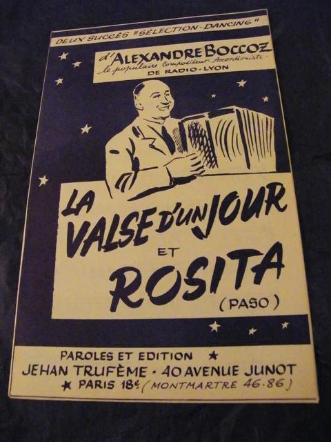 &SHEET MUSIC LA valse d'un jour et Rosita Alexandre Boccoz" $7.34 ...
