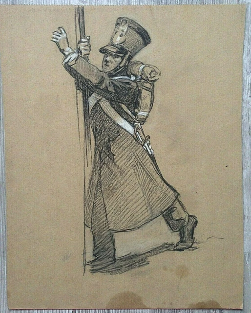 DESSIN PAR PIERRE Victor ROBIQUET (1879-1951) Uniforme Soldat Ier ...