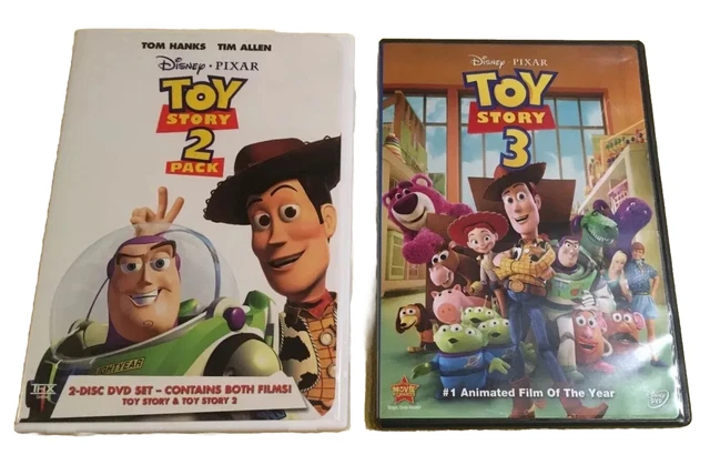 TOY STORY AND Toy Story 2 (Two Pack DVD) Plus Toy Story 3 (One Disc DVD ...