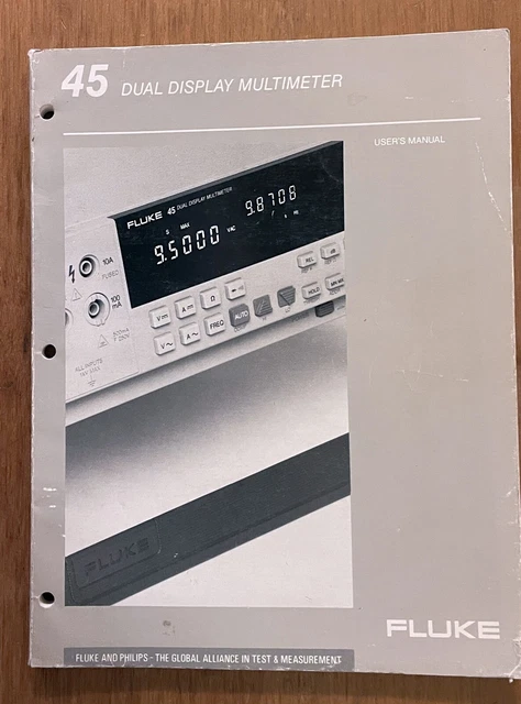FLUKE 45 DUAL Display Multimeter Benutzerhandbuch EUR 9,14 - PicClick DE