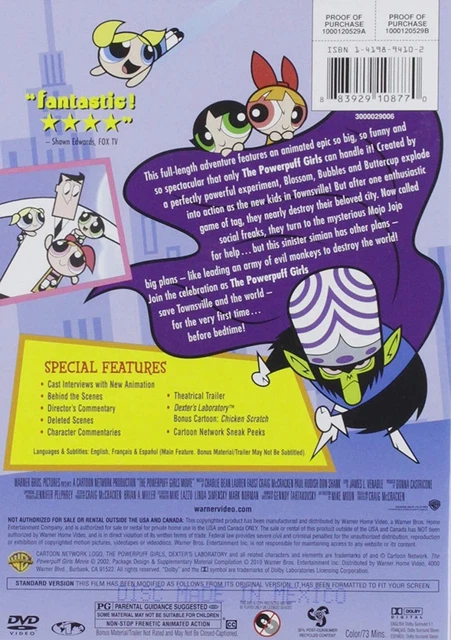 CARTOON NETWORK: POWERPUFF Girls: The Movie (Rpkg/DVD) (DVD) Catherine ...