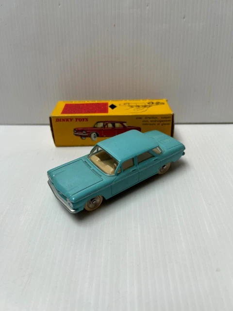 DINKY TOYS FRANCE d'origine 552 Chevrolet "Corvair" Bleu avec boite 1/ ...