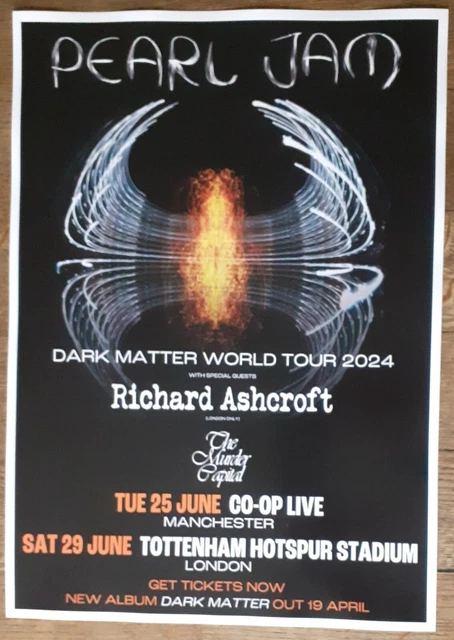 Pearl Jam Live Band Music Show 2024 Tour Promotional Tour Concert Gig