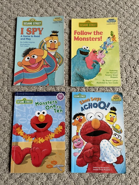 SESAME STREET STEP Into Reading Books I Spy Achoo Follow The Monsters ...
