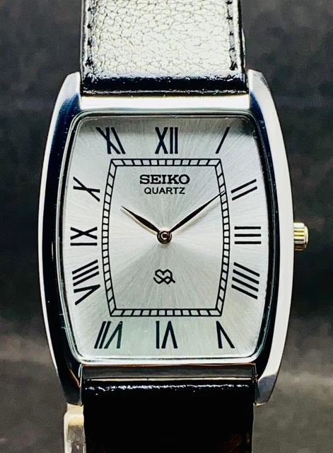 VINTAGE SEIKO QUARTZ Slim Men's Wrist Watch Rom Men’s Wrist Watch Japan ...