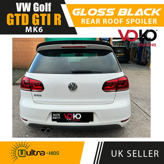 VW GOLF MK6 SPOILER for GTI GTD R REAR ROOF GLOSS BLACK (2008-2012) £64 ...
