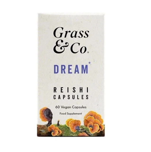 GRASS AND CO DREAM Reishi Mushrooms with Magnesium - 60 Vegan Capsules ...