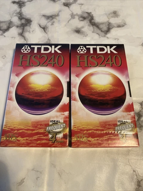 LOT DE 2 CASSETTE K7 video VHS VIERGE TDK HS 240 HS240 NEUF SOUS BLISTER EUR 10,00 - PicClick FR