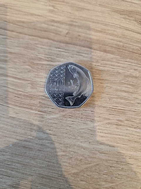 1 X KING Charles 2023 Atlantic salmon 50p coin £15.50 - PicClick UK