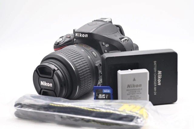 NIKON D5200 DSLR Camera c/w 18-55mm VR Stabilised lens GOOD CONDITION £236.95 - PicClick UK