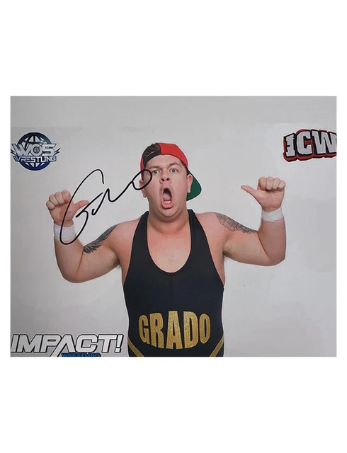 10X8& WRESTLING PRINT Signed by Grado With Monopoly Events COA £35.00 ...