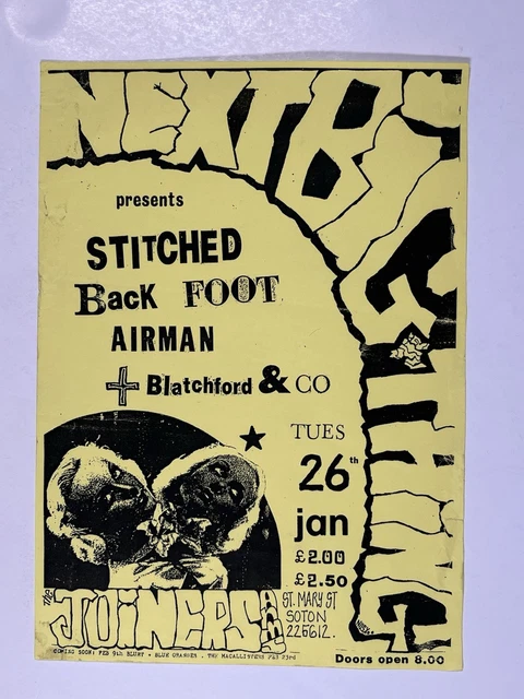 FLYER ORIGINAL DU Black Foot Band Les Joiners Arms 26 Janvier 1988 EUR ...