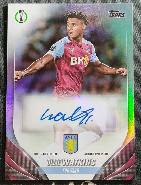 OLLIE WATKINS 2023-24 Topps UEFA Club Competitions Auto Silver #A-OW -5 ...