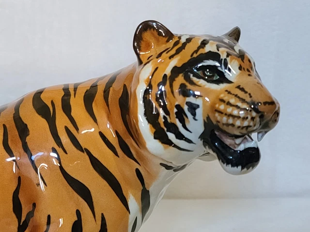 BESWICK VINTAGE LARGE Beautiful & Rare Tiger Figurine Gloss Model 2096 ...