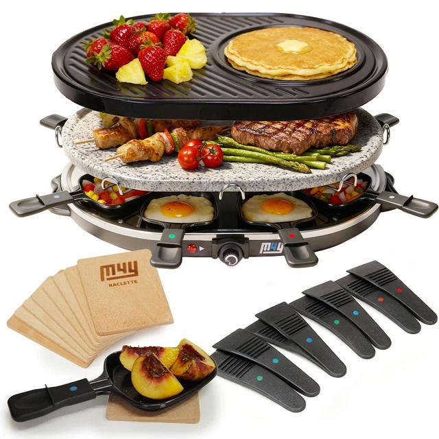 RACLETTE STONE GRILL Stone Crepe Top Electric Indoor Party Table Top ...