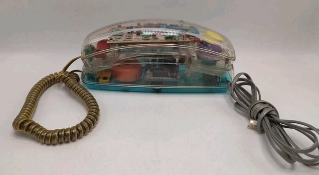 VINTAGE UNISONIC PHONE 6900 Clear See Through Push Button 1980s Tested ...