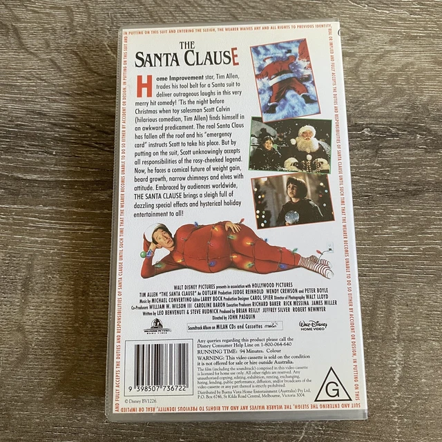 THE SANTA CLAUSE (VHS, 1994) Walt Disney Tim Allen Comedy Family ...