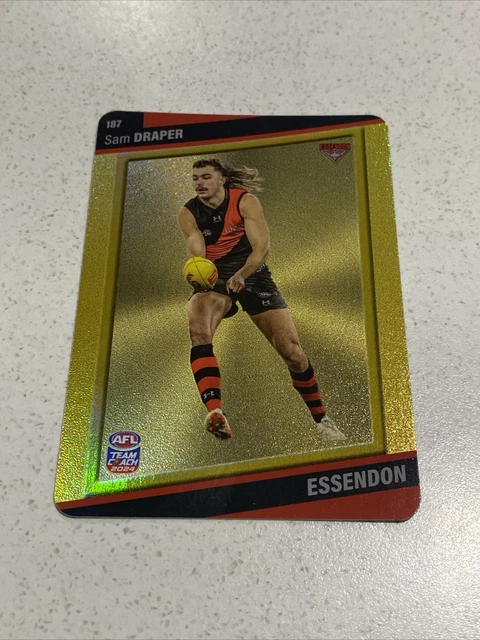 2024 AFL TEAMCOACH Essendon Gold Card Sam Draper 187 $10.01 - PicClick AU