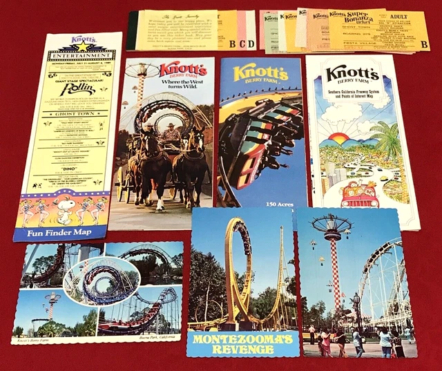 VINTAGE KNOTTS BERRY Farm California Tickets / Brochures / Postcards ...