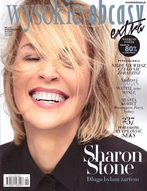 SHARON STONE FRONT cover Polish Wysokie Obcasy Extra magazine September ...