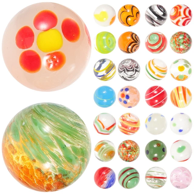30 PCS ROUND Marbles Fish Tank Decors Colored for Board Games ...