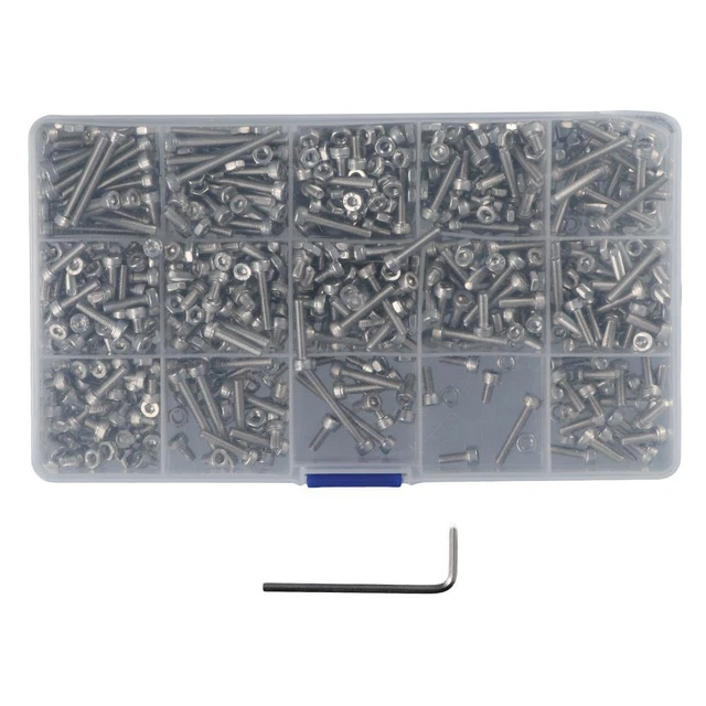 FLAT ROUND CAP Head Screws Allen Bolts Assortment M3 Hex Socket Screw ...