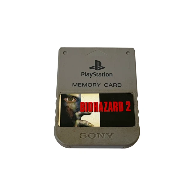 SONY PLAYSTATION PS1 Memory Card - Resident Evil 2 Grey - SCPH-1020 S ...