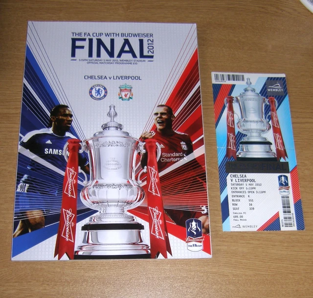 2012 FA CUP Final Liverpool v Chelsea Programme & Ticket £9.71 ...