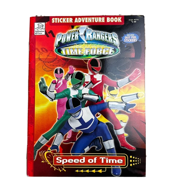 POWER RANGERS VINTAGE Sticker Activity Book 2001 Time Force Dalmatian ...