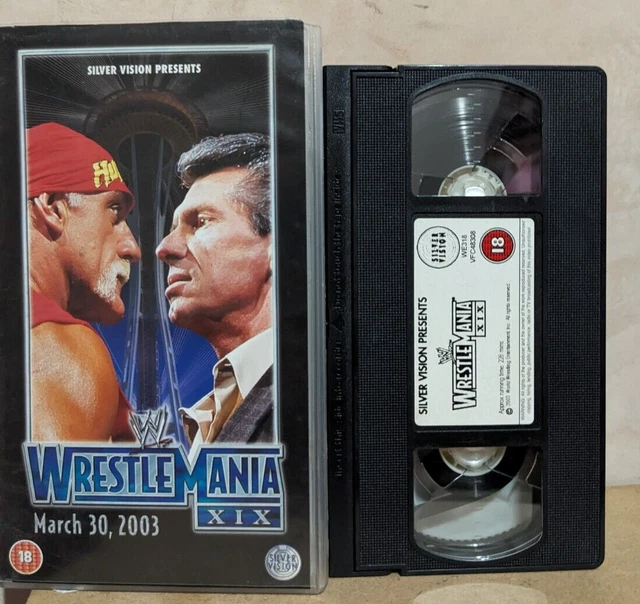 WWF/WWE WRESTLEMANIA XIX 19 VHS March 30 2003 McMahon Hogan Video Silver Vision £17.99 - PicClick UK
