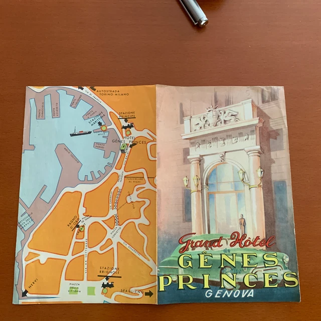 GENOVA DEPLIANT TURISTICO GRAN HOTEL PRINCESS illustrato Brochure ...