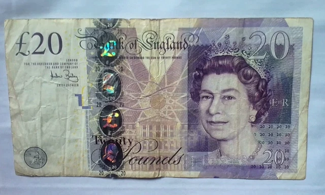 OLD £20 TWENTY pound note Adam Smith Andrew Bailey AA37 844515 £27.50 ...