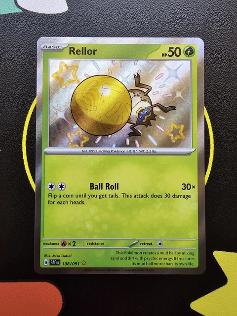 POKÉMON TCG RELLOR Scarlet & Violet: Paldean Fates 108/091 Holo Shiny ...