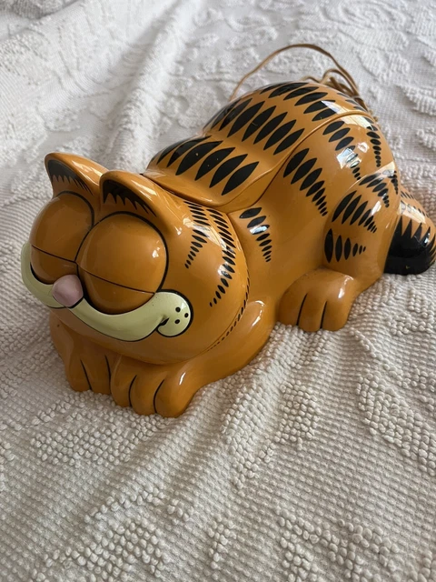 VINTAGE GARFIELD CAT Phone TYCO Landline Telephone 1981 Eyes Open/Close ...