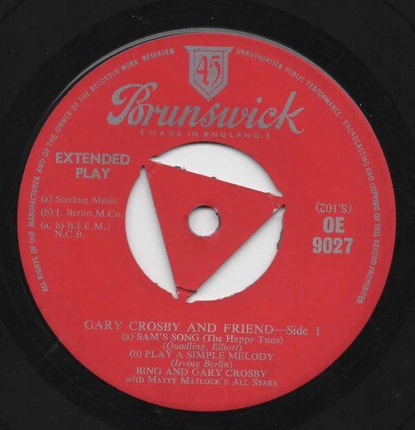 BING CROSBY ET Gary Crosby avec Matty Matlock's All Stars - Gary Crosby ...