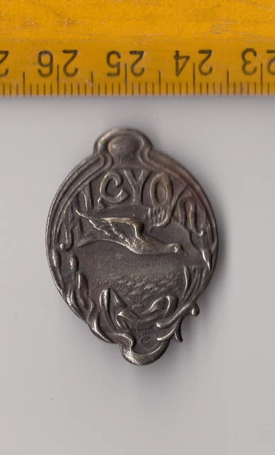 VINTAGE 1900S ALCYON Bicycle brooch pin badge Logo France Motorcycle ...