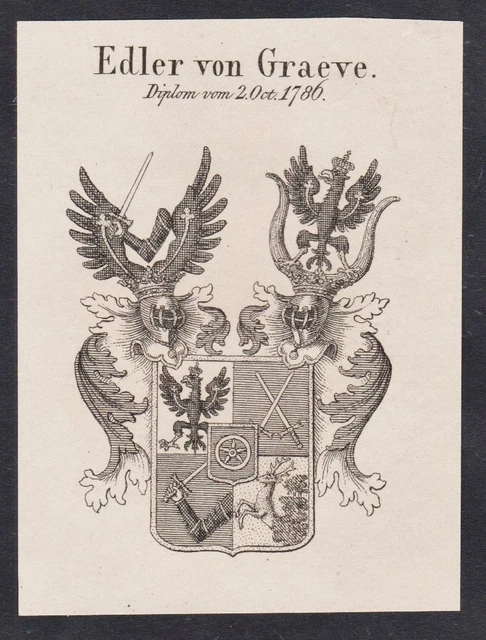 GRAEVE WAPPEN BLASON Héraldiques Généalogie Gravure 1820 314095 EUR 15,18 - PicClick FR